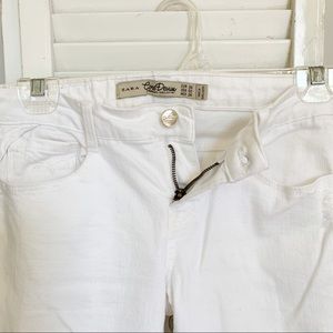 Zara | Pants & Jumpsuits | Euc Zara Core Denim White Trafaluc ...